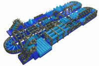 China Custom Obstacle Course Inflatable Sport Games With Camouflage Printing for sale