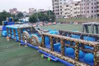 China Custom Obstacle Course Inflatable Sport Games With Camouflage Printing for sale