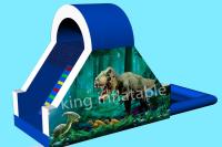 China Funny Dinosaur Theme 8.5m By 3m Inflatable Water Slide for sale