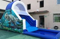 China Funny Dinosaur Theme 8.5m By 3m Inflatable Water Slide for sale