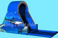 China Full Printing Shark Theme 8.5m By 3m Inflatable Water Slide for sale