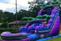 China Commercial Colorful PVC Inflatable Water Slide Forest Theme for sale