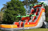 China Commercial Colorful PVC Inflatable Water Slide Forest Theme for sale