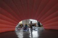China Party 10m By 5m Semicircle Inflatable Event Tent With LED Light for sale