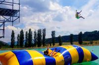 China 0.9mm PVC Inflatable Jumping Pillow For Outdoor Water Parks for sale