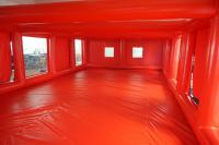 China Tube Structure Red Tarpaulin Inflatable Showcase Car Cover for sale