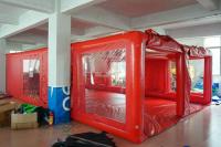 China Tube Structure Red Tarpaulin Inflatable Showcase Car Cover for sale