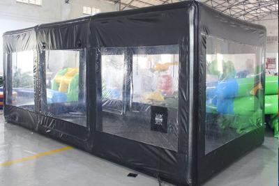 China Custom Airtight Clear Inflatable PVC Car Capsule Tent 6m By 4m for sale