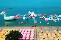 China Unicorn Theme Inflatable Floating Aqua Water Park Digital Printing for sale