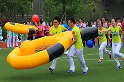 China Transparent Cylinder Inflatable Sports Games Tennis Racket For Team Building for sale