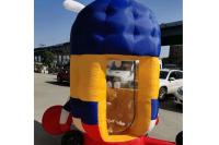 China Cartoon Outdoor Funny Inflatable Cash Grabbing Machine For Advertising for sale