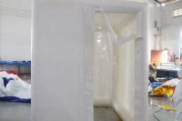 China Airtight Portable Inflatable Disinfection Channel Tent With Atomizer Sanitizing Machine for sale