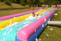 China Outdoor Rental Business 1000 Ft Customized Inflatable N Slide With Swimming Pool for sale