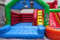 China Custom Inflatable Cartoon Theme Bounce Houses With Slide For Rental Business for sale