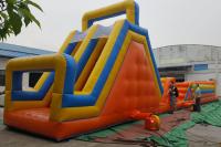 China 12m*3.5m Custom Blow Up Running Obstacle Course For Outdoor Events for sale