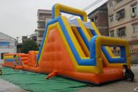 China 12m*3.5m Custom Blow Up Running Obstacle Course For Outdoor Events for sale