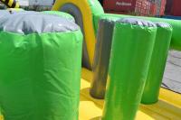 China Custom 21m*3.5m Ninja Warrior Theme Inflatable Obstacle Course for sale