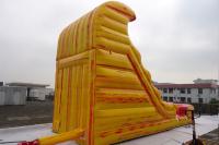 China Custom Fire Ice Color Inflatable Water Slide With Pool For Kids / Rental Business for sale