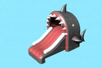 China Custom 3.3m*2m Shark Theme Inflatable Water Slide For Kids Swimming Pool for sale