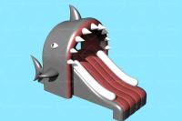 China Custom 3.3m*2m Shark Theme Inflatable Water Slide For Kids Swimming Pool for sale