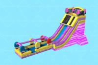 China 16m Long Lovely Custom Fire Ice Color Inflatable Water Slide For Adults and Kids for sale