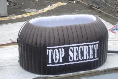 China 6 * 4 * 3m Fire Resistant Black Inflatable Event Tent For Rent / Advertisement Dome Marquee for sale
