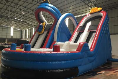 China Kids Play Roller Coaster Inflatable Slide , Inflatable Amusemet Park Slide for sale