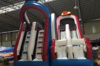 China Kids Play Roller Coaster Inflatable Slide , Inflatable Amusemet Park Slide for sale