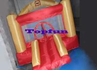 China Inflatable Commercial Bounce Houses With Roof Cover / Bounce Rooms With Slide for sale