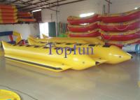 China Double Or Single Line Inflatable Banana Boat / Banana Shape Boat With Motor For Stream Rafting for sale