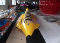 China Double Or Single Line Inflatable Banana Boat / Banana Shape Boat With Motor For Stream Rafting for sale