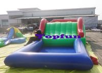 China Customized Inflatable Water Parks Obstacle / Inflatable Water Slide With Pool for sale