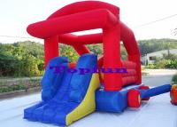 China Cheap Fabric 6.5m Inflatable Truck Commercial Bounce Houses For Family Use for sale