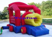 China Cheap Fabric 6.5m Inflatable Truck Commercial Bounce Houses For Family Use for sale