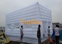 China 8M Fabric Inflatable Event Tent / White Inflatable Cube House For Outdoor Events for sale