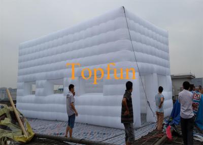 China 8M Fabric Inflatable Event Tent / White Inflatable Cube House For Outdoor Events for sale