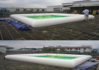China Light green / white color 7 x 7 m Inflatable water pool , inflatable swimming pool 0.65 for sale
