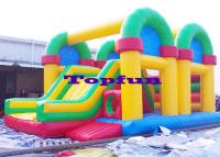 China Eco Friendly Inflatable Jumping Castle / Bounce around with slide for sale