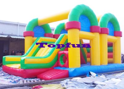 China Eco Friendly Inflatable Jumping Castle / Bounce around with slide for sale