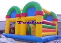 China Eco Friendly Inflatable Jumping Castle / Bounce around with slide for sale