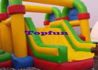 China Eco Friendly Inflatable Jumping Castle / Bounce around with slide for sale