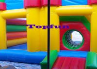 China Eco Friendly Inflatable Jumping Castle / Bounce around with slide for sale