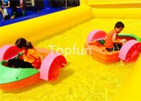 China 0.9mm thickness PVC tarpaulin Inflatable water pool with arch roof above for sale