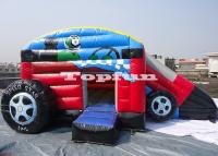 China Kids PVC Tarpaulin Car Shape Inflatable Jumping Castle Car House for sale