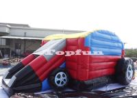 China Kids PVC Tarpaulin Car Shape Inflatable Jumping Castle Car House for sale