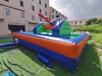 China Inflatable pedestal gladiator Joust Arena Backyard Game With Sticks for sale