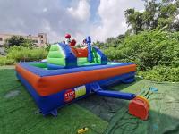 China Inflatable pedestal gladiator Joust Arena Backyard Game With Sticks for sale