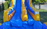 China Backyard 15x36ft Pvc Blue Inflatable Water Slide With Pool for sale