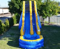 China Backyard 15x36ft Pvc Blue Inflatable Water Slide With Pool for sale