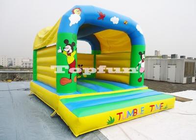 China Inflatable Micky House Jumping Castle / Tumble Time For Resorts And Parks for sale